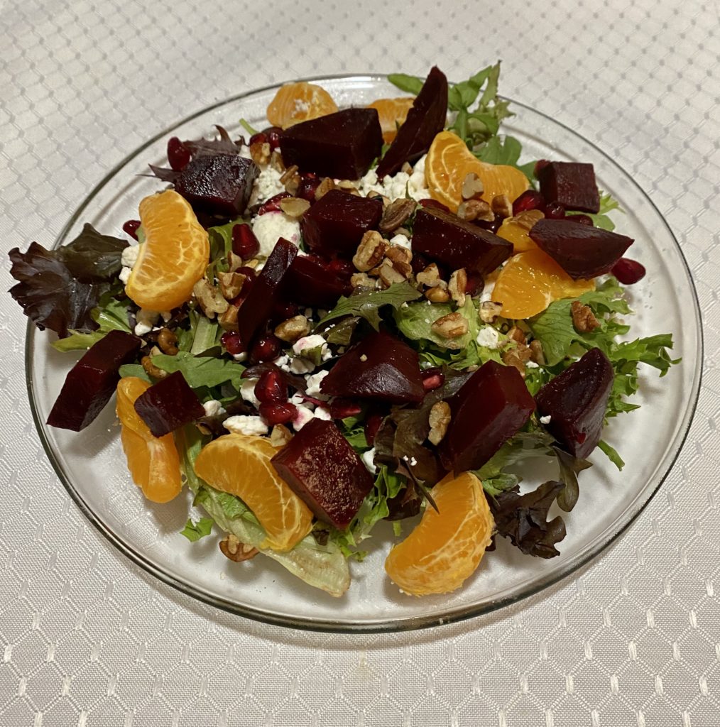 Pomegranate Goat Cheese Beet Salad